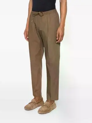 BRIGLIA 1949 Drawstring-waist Pleated Trousers - Brown