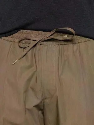BRIGLIA 1949 Drawstring-waist Pleated Trousers - Brown