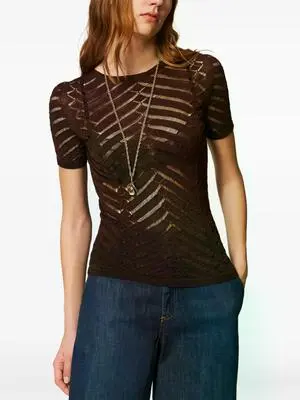 TWINSET Chevron Knitted T-shirt