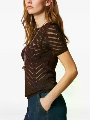 TWINSET Chevron Knitted T-shirt