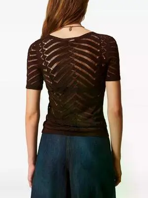 TWINSET Chevron Knitted T-shirt