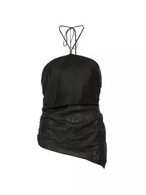 SEMICOUTURE Halterneck Top - Black