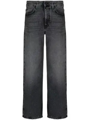 Off-white Black Wash Jeans For Women