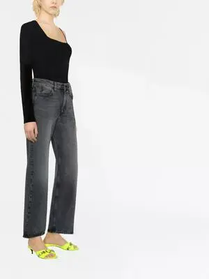 Off-White Straight-leg Jeans With Logo Patch