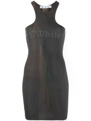Off-White Logo-detail Tie-dye Sleeveless Minidress