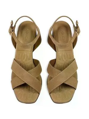 DOUCAL'S Suede Cross-strap Sandals - Neutrals