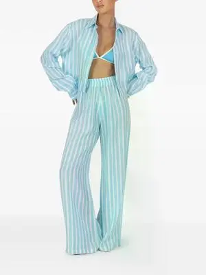 PARAMIDONNA Cora Striped Trousers - Blue