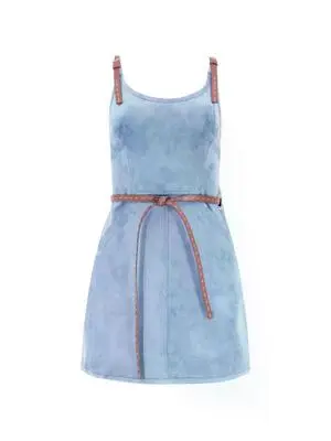 Alexis Kacen Belted Mini Dress - Blue