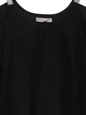 D.exterior Embellished-straps Top