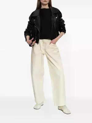 WILLY CHAVARRIA Logo Patch Denim Trousers