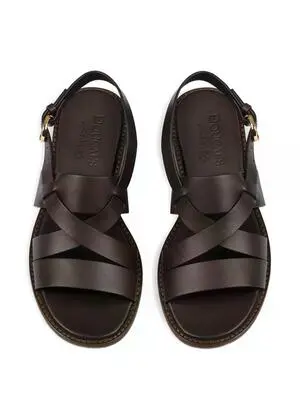 DOUCAL'S Leather Multi-strap Sandals - Brown