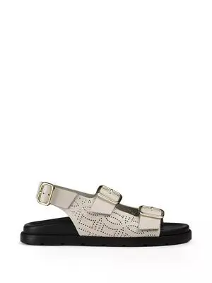 DOUCAL'S Buckle Leather Sandals - Neutrals
