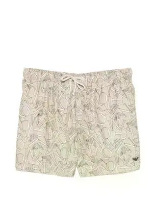 Emporio Armani Drawstring Swim Shorts - Neutrals