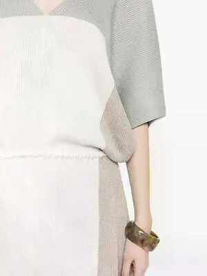 Lorena Antoniazzi V-neck Colorblock Dress