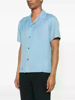 Sandro Loose-fit Shark Collar Shirt - Blue