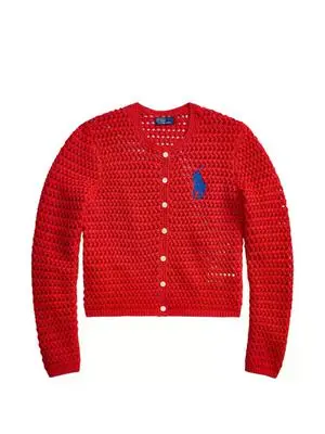 Polo Ralph Lauren Crochet Appliqué Cardigan
