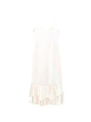 JIL SANDER Ruffled Slip Dress - Pink