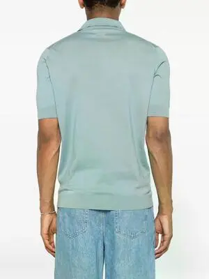 LARDINI V-neck Short-sleeve T-shirt - Blue