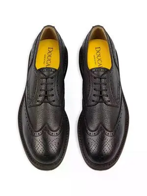 DOUCAL'S Lace-up Leather Derby Shoes