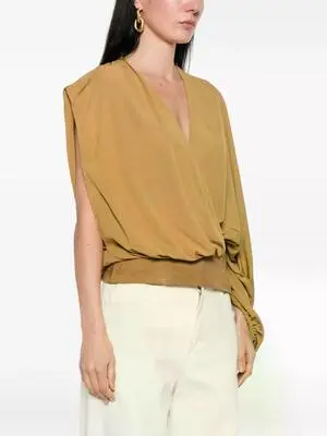 Christopher Esber V-neck One-sleeve Blouse