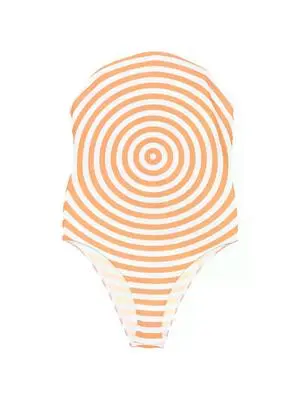 JEAN PAUL GAULTIER Striped Swimsuit - Orange