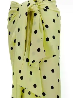 Sportmax Polka-dot Midi Skirt - Yellow