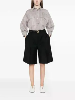 Brunello Cucinelli Striped Pocket Blouse