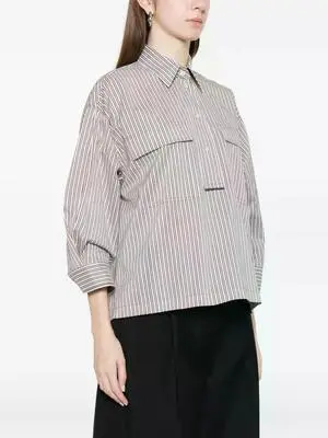 Brunello Cucinelli Striped Pocket Blouse