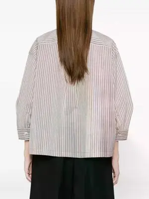 Brunello Cucinelli Striped Pocket Blouse