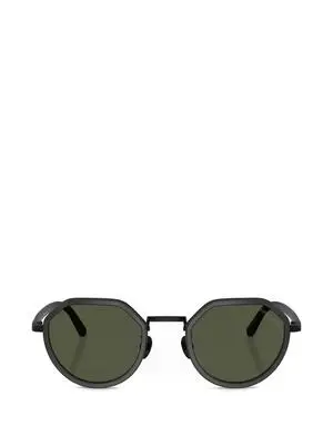 Giorgio Armani Octagonal Frame Sunglasses - Black