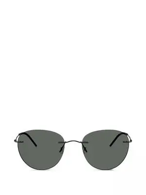 Giorgio Armani Round Frame Sunglasses - Black