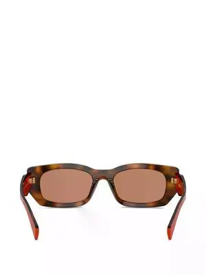 Prada Geometric Frame Sunglasses - Brown