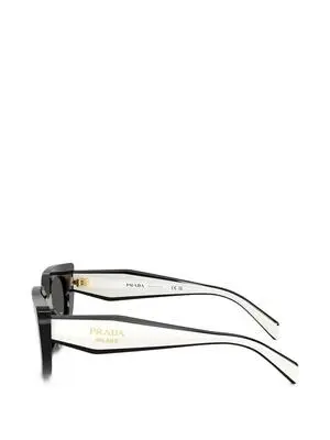 Prada Oval-frame Sunglasses - Black