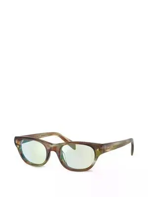 Prada Triangle Stud Oval Sunglasses