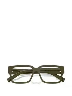 Prada Square Frame Glasses - Green