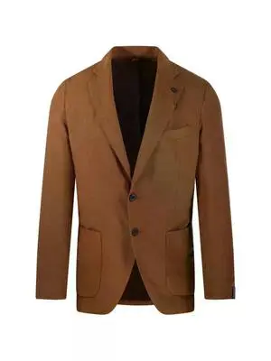 SANTANIELLO Buttoned Blazer - Brown