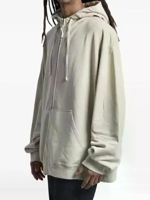 MAISON MARGIELA Cotton Zip Up Hoodie - Neutrals