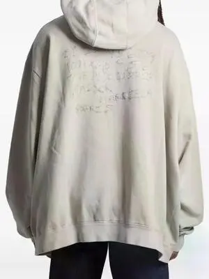 MAISON MARGIELA Cotton Zip Up Hoodie - Neutrals
