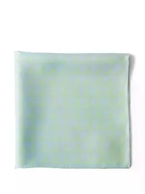Prada Printed Silk Twill Scarf 55x55 - Blue