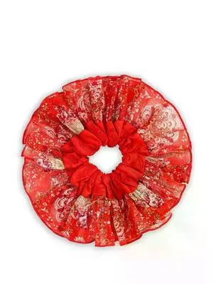 Camilla Frill Edge Scrunchie - Red