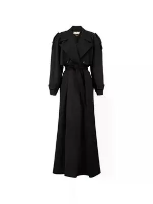 Elisabetta Franchi Structured Shoulder Belted Trench Coat