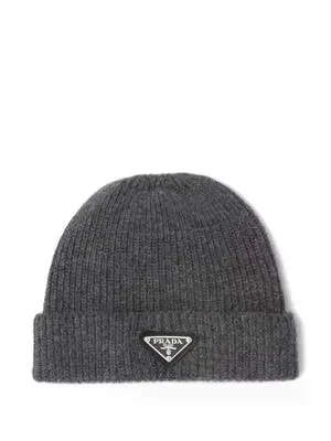 Prada Wool And Cashmere Beanie - Grey