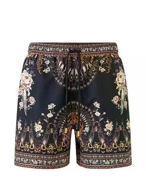 Camilla Flamenco Folklore Printed Swim Shorts - Black