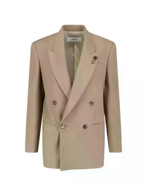 LARDINI Cameron Double-breasted Blazer - Neutrals