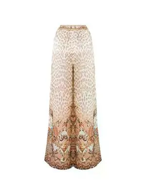 Camilla Animal-print Wide Leg Trousers