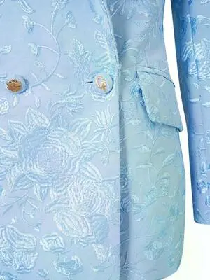 Camilla Floral-embroidered Double-breasted Blazer