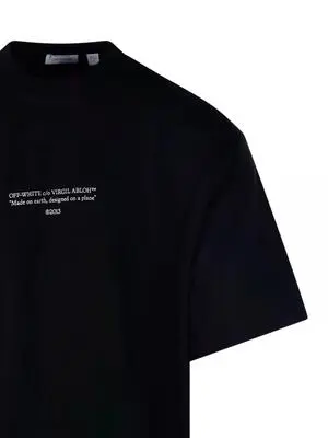 Off-White Crew-neck Printed T-shirt - Black