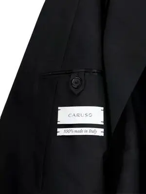 Caruso Double-breasted Suit - Black