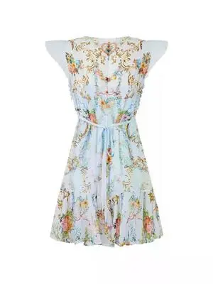 Camilla Ruffled-sleeve Mini Dress