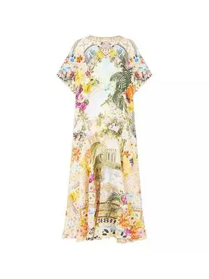 Camilla Printed V-neck Kaftan